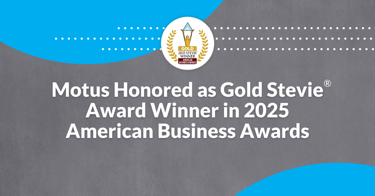 Motus Wins 2025 Gold Stevie® Business Award